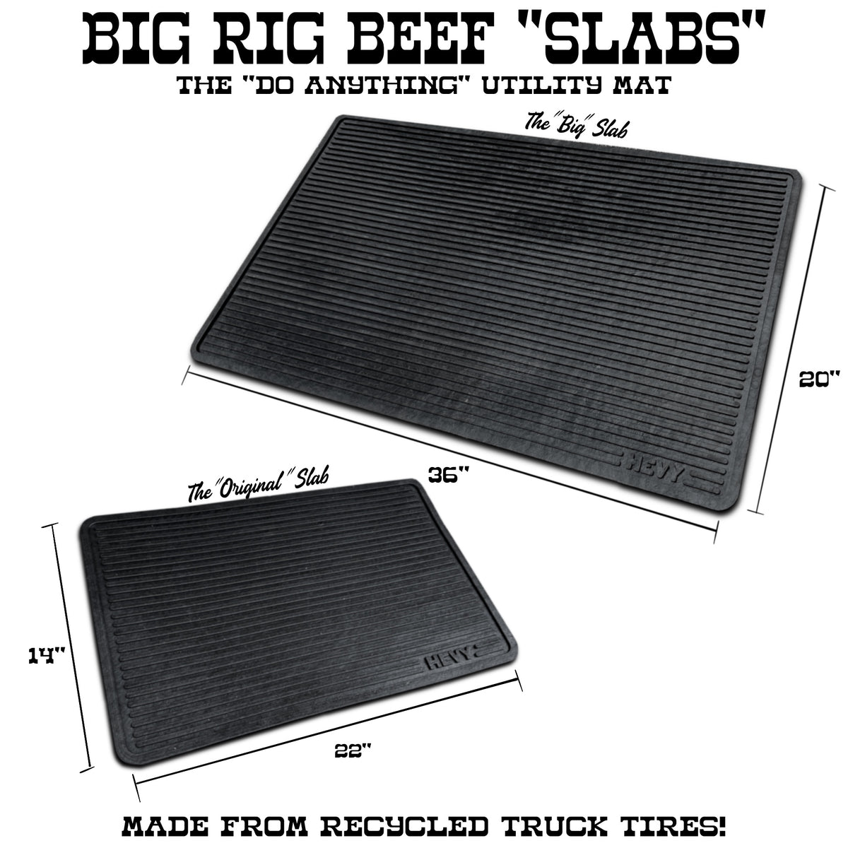 BigRig Beef Slabs - Universal Utility Mats – Hevy Hauling