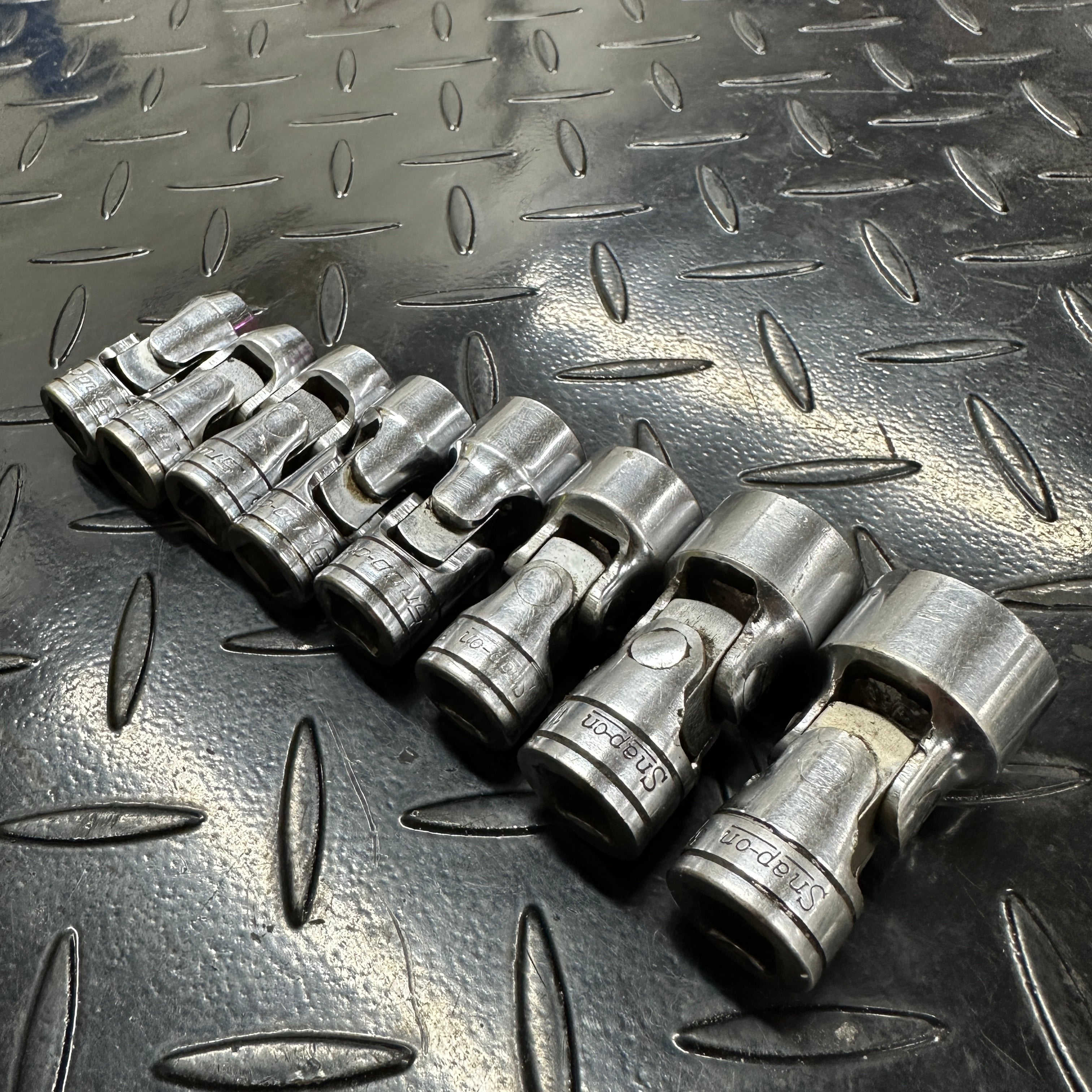 Snap-on 3/8 Drive SAE 6pt Flex Swivel Head 8pc Socket Set 5/16"-3/4" U ...