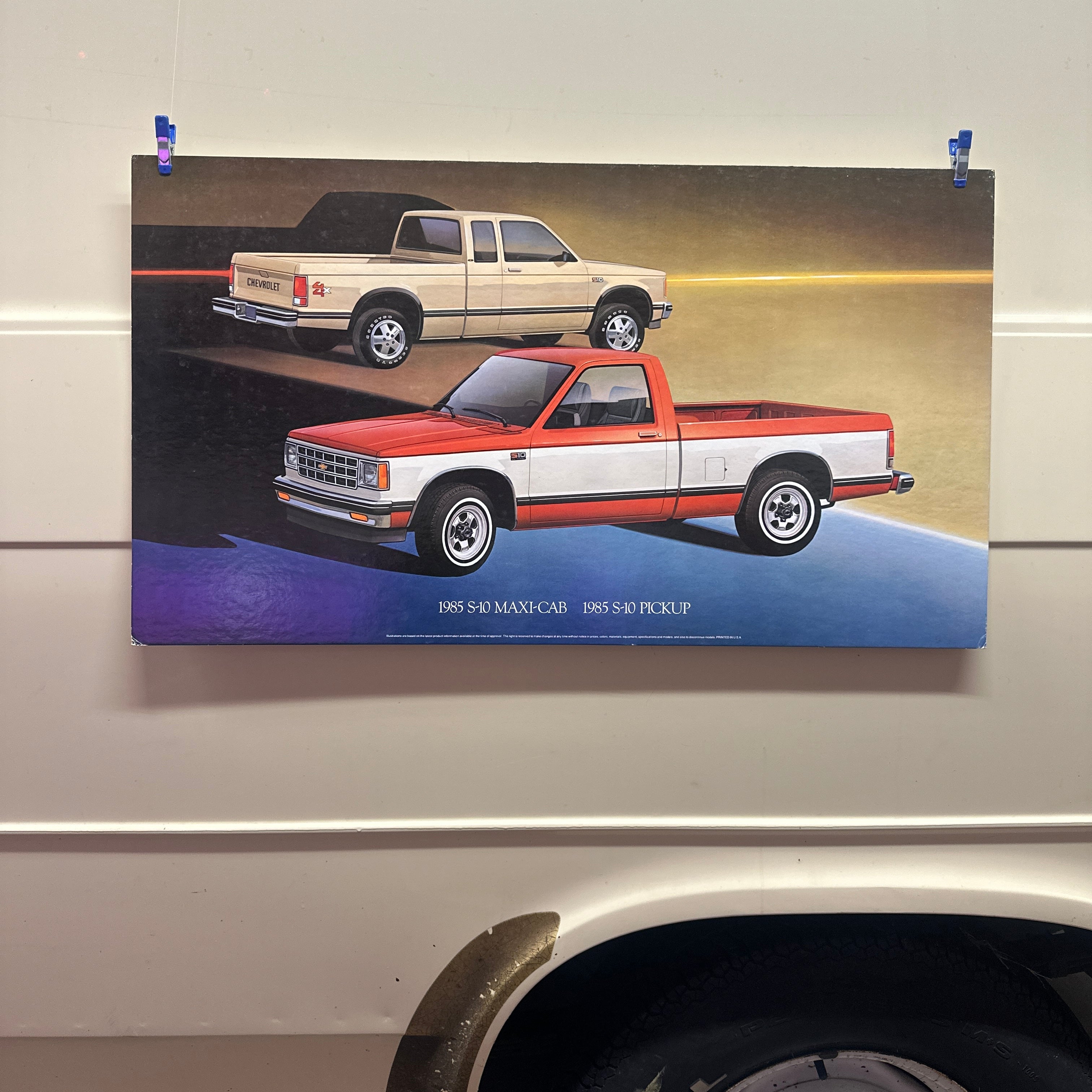 1985 S10 Maxi-Cab/Pickup - Original GM Dealership Poster – Hevy Hauling